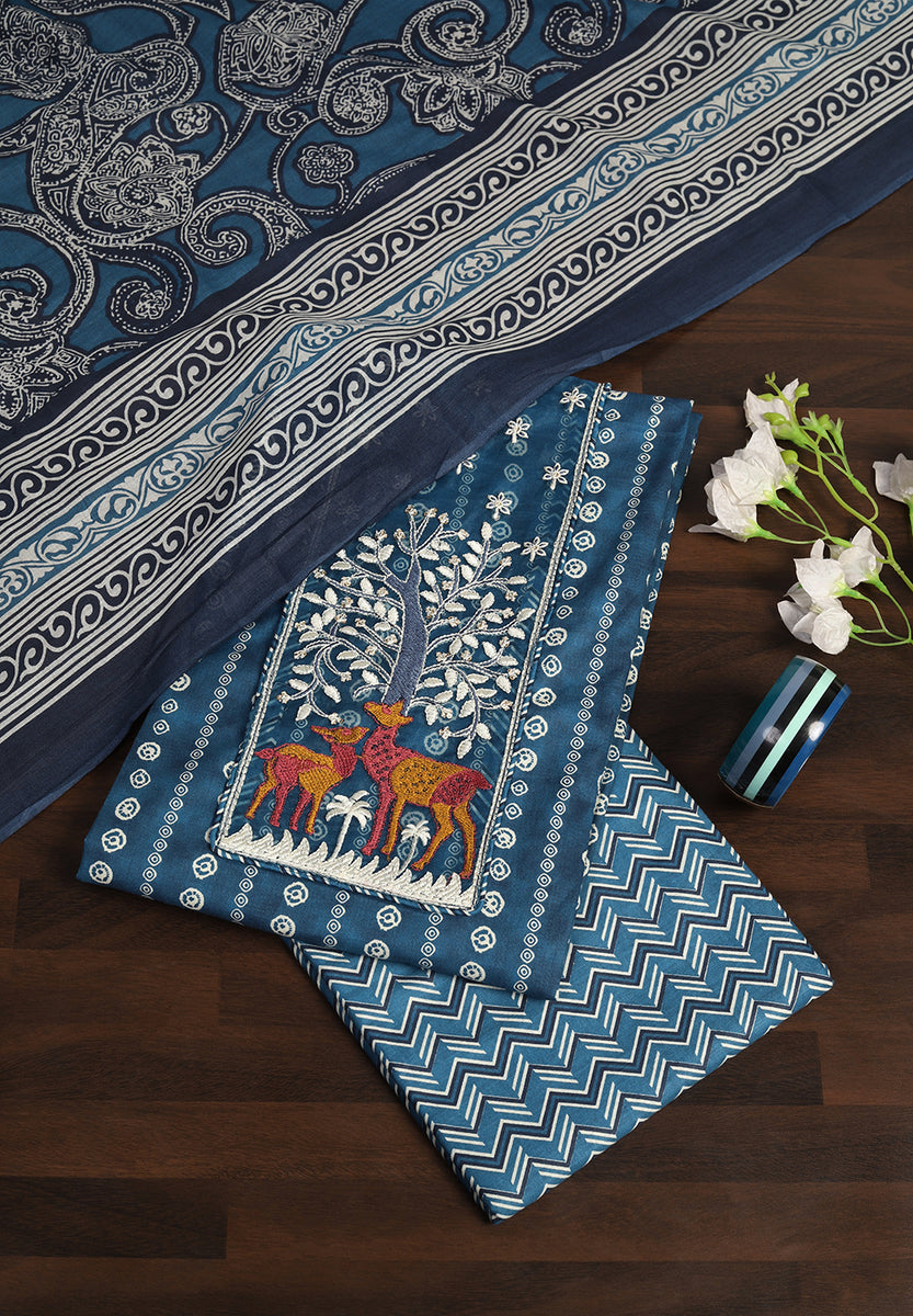 Shop Classic Cotton Unstitched Suit Online | Bombay Selections